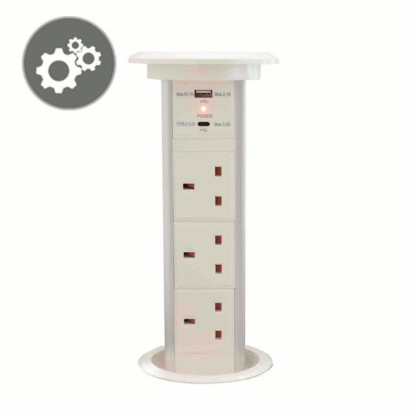 Pop Up Sockets for Kitchen Worktops | Pop Up Plug Sockets UK